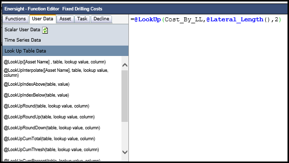 Example of Using Lookup Tables in User Functions