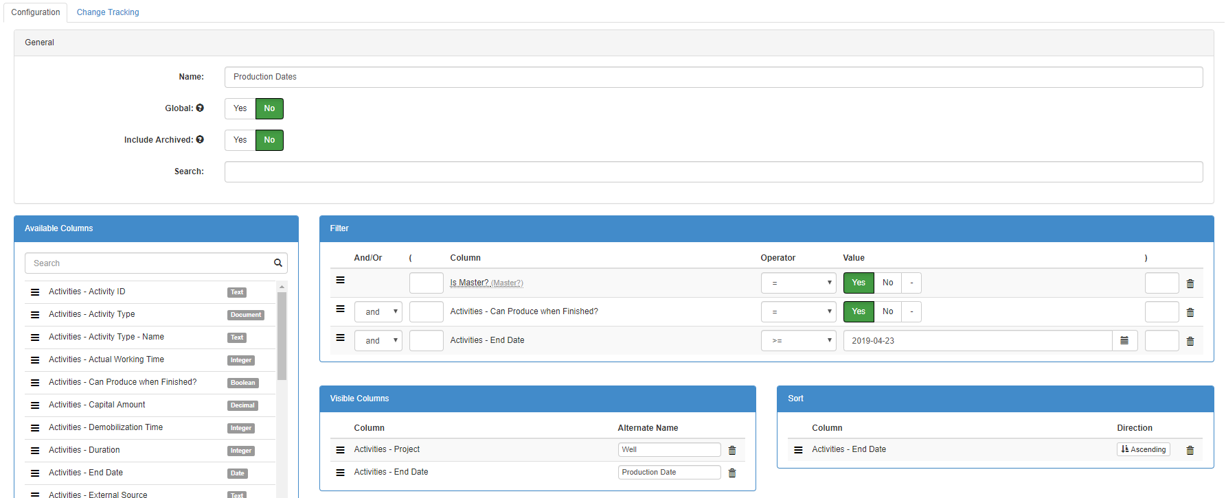 Operational Scheduling - User Guide