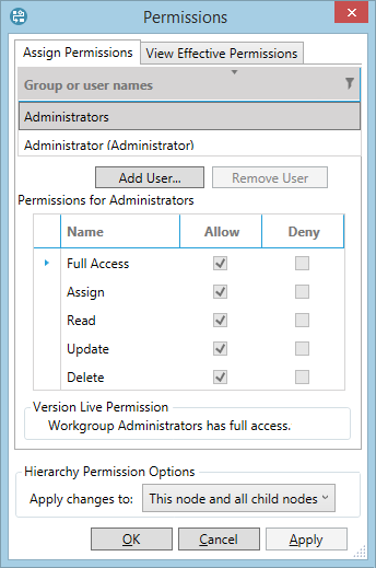 Manage document permissions